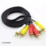 Buy AZIM INFOTECH's Gold Plated 3 RCA To 3 RCA Cable, Black (1.5 m) Online at Best Prices in ...