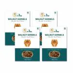 Buy 5 A Day Selected Sharbati Light Halves Walnuts Kernels | Pure Kashmiri Walnut | Akhrot Giri ...