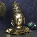 Buy ARTVARKO Home Decor Brass Devi Mata Uma Parvati Gauri Bust Parvathi Durga Kali Idol - 12 ...