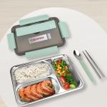 Buy Dine Time Lunch Box 3 Compartment, Green, 1Pc Online at Best Prices ...