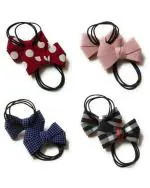 Buy LYTIX Multicolor Synthetic Stylish Hair Rubber Band (Pack of 4 ...