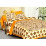 Buy PALANG SHOBHA Cotton sanganeri Jaipuri Bedsheet 141 TC Queen Size ...