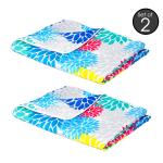 Buy Divine Casa Polyester 120 GSM Floral Blue and Pink Single Dohar Set ...