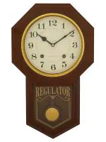 Buy Chronikle Golden, Brown Plastic Analog Verticle Pendulum Wall Clock ...