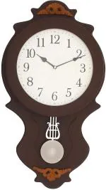 Buy Chronikle Brown Wood Vertical Analog Home Full Figure Pendulum Wall ...