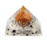 Buy Reiki Crystal Products Natural Rainbow Moonstone Orgone 50mm Pyramid for Reiki Healing and ...