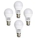 Buy 3A BRIGHT 9-Watt B22 Silver White Round LED Bulb (Pack of 4) Online ...