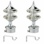 Buy INKART Diamond Finished Steel Curtain Bracket Parda Holder with ...