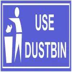 Buy Asmi Collections 20 cm Self Adhesive Use Dustbin Sign Removable ...