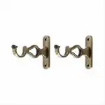 Buy GLOXY Aluminum Antique Finish Curtain Parda Rod Support/Curtain ...