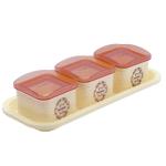 Buy Trueware Brown Plastic Storage Container - 500 Ml (Pack of 3 ...