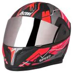 Buy Ascone Speed Beast Dx D3 Full Face Helmet for Men & Women, ISI, Matte Black/Red, L Online at ...