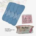 Buy Re:pad Reusable Sanitary Pads for Women - Pack of 5 (5 Super Maxi ...