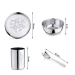 Buy LIMETRO STEEL Pack of 6 Stainless Steel Dinner Set / steel ...