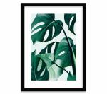 Buy Colossal Art House Blue Tropical Leaf Framed Motivational Poster ...