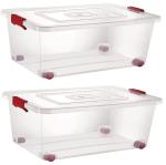 Buy Nakoda Multipurpose Plastic Rectangular Storage Container Box with Wheel | Stackable Toy Box ...