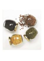 Buy Shri Girraj Ji Transparent Glass Matka Shape Jars With Airtight ...