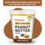 Buy Pintola HIGH Protein DARK Chocolate Peanut Butter (Creamy, 510g) 30g Protein, Whey Protein ...