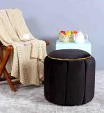Buy Shadowkart Pouffes Sitting Stool for Living Room Mudda Puffy Wooden ...