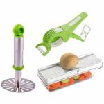 Buy ODD M EVEN Slicer, Cutter, Masher and Peeler Kitchen Tool Set ...