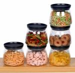 Buy MRK Mera Kitchen Matuki Jar Airtight Container Black Pack Of 6 ...