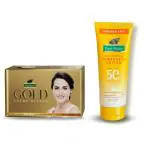 Buy Pure Roots Gold Face Bleach 224g with Sun Block Lotion SPF 50 PA ...