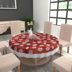 Buy MONKDECOR PVC Printed Design Round Shape 4 Seater Dinning Table ...