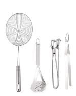 Buy Wofier Masher Stainless Steel Kitchen Pakad Tool And Roti Chimta ...