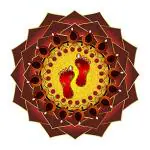 Buy Divinedesigns Multicolor Vinyl Footprint Diya Rangoli Sticker - 41 ...