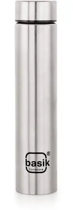 Buy Basik Silver Steel Single Wall Water Bottle, 600 Ml Online at Best Prices in India - JioMart.