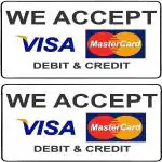 Buy Asmi Collections 15 cm Credit Debit Card Sign Stickers - Set of 2 ...