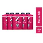 Buy Z Men's Classic Talc, 100g x 5, Woody & Musky Fragrance, Premium ...