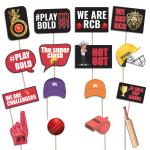 Buy Festiko Team RCB Photobooth Props (Set of 16 Pcs), Ipl Theme ...