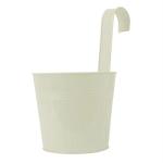 Buy Trustbasket Ivory Plain Round Railing Planters, Pots (1) Online at ...