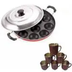 Buy MITHALI Appammkarand 6 PCS CUP Set Free with Lid 2 L capacity 22.5 ...