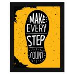 Buy ArtX Multicolor Motivational Quote Make Every Step Count Wall Frame ...