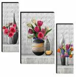 Buy Arinjay Floral Theme -Decorative Flower Wall Painting Set of 3 ...