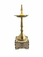 Buy Solarbasket Battery Operated Light Brass Samai Gifting For Pooja ...