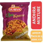 Buy HF, SURYA 400g Andhra Mixture (Pack of 2, 200g x 2) | Traditional ...
