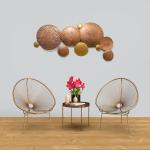 Buy Eternal Interiors Hanging Metal Modern Art Wall Decor Artifact Gold ...