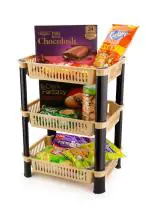Buy SHRAVI Rectangle Rack, Vegetable Basket, Plastic Rack Office (3 ...