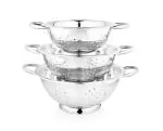 Buy SEGOVIA Stainless Steel Colander with side Handle, Size 20cm | 24cm ...