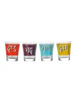 Buy Ek Do Dhai Karma Shot Glass set of 4 60ml Online at Best Prices in ...