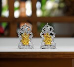 Buy Adhvik Set of 2 Pcs Goddess Sitting Lakshmi Maa Murti (Nano Omm ...