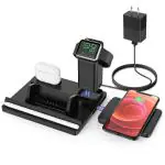 Buy Miracase 4 in 1 Fast USB Wireless Charging Station for Apple Watch Airpods Pro iPhone 12, 12 ...