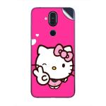 Buy GADGETSWRAP Printed Vinyl Skin Sticker for Nokia 8.1 - kitty Peace ...