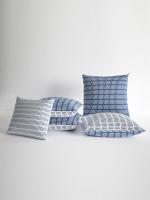 Buy Divine Casa Blue & White Polyester Cushions Cover, 40 cm x 40 cm ...