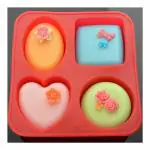 Buy JRM Silicone Soap Molds, 4-Cavity Rectangle Silicone Handmade Soap Mold Online at Best ...
