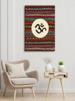 Buy 999Store Multicolor Cotton Canvas Om Abstract Wall Painting 24 Inch ...