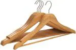 Buy ADA Handicraft Beige Wood Clothes Hangers (Pack Of 5) Online at ...